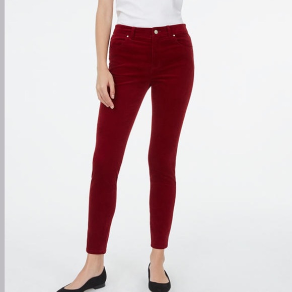 Club Monaco | Pants & Jumpsuits | Club Monaco Red Velvet Pants | Poshmark
